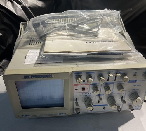 BK Precision 2120B Dual Oscilloscope 300MHz-Powers On-READ-Sold As Is ...