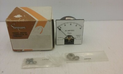 SIMPSON MODEL No.1257 PANEL METER, 0-100 AC AMPERES (MISSING FACE OF ...