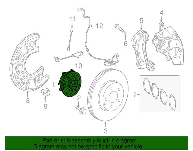 Genuine OEM Front Wheel Bearing and Hub Assembly for MERCEDES ...