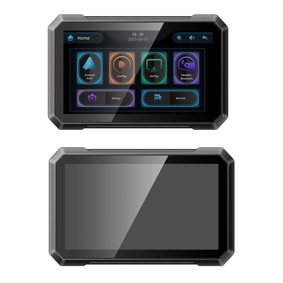 7" Motorcycle GPS Navigator Waterproof Navigation Wireless CarPlay ...