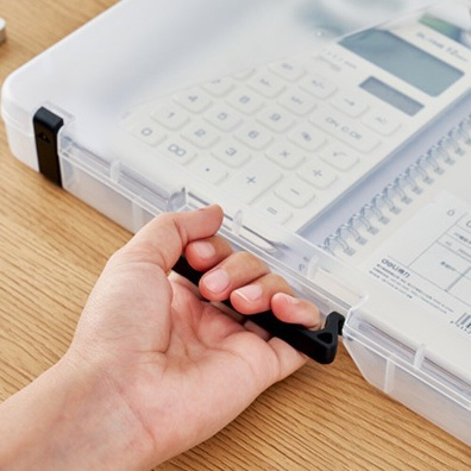 Plastic A4 File Storage Box Transparent Document Box New A4 File Box | eBay