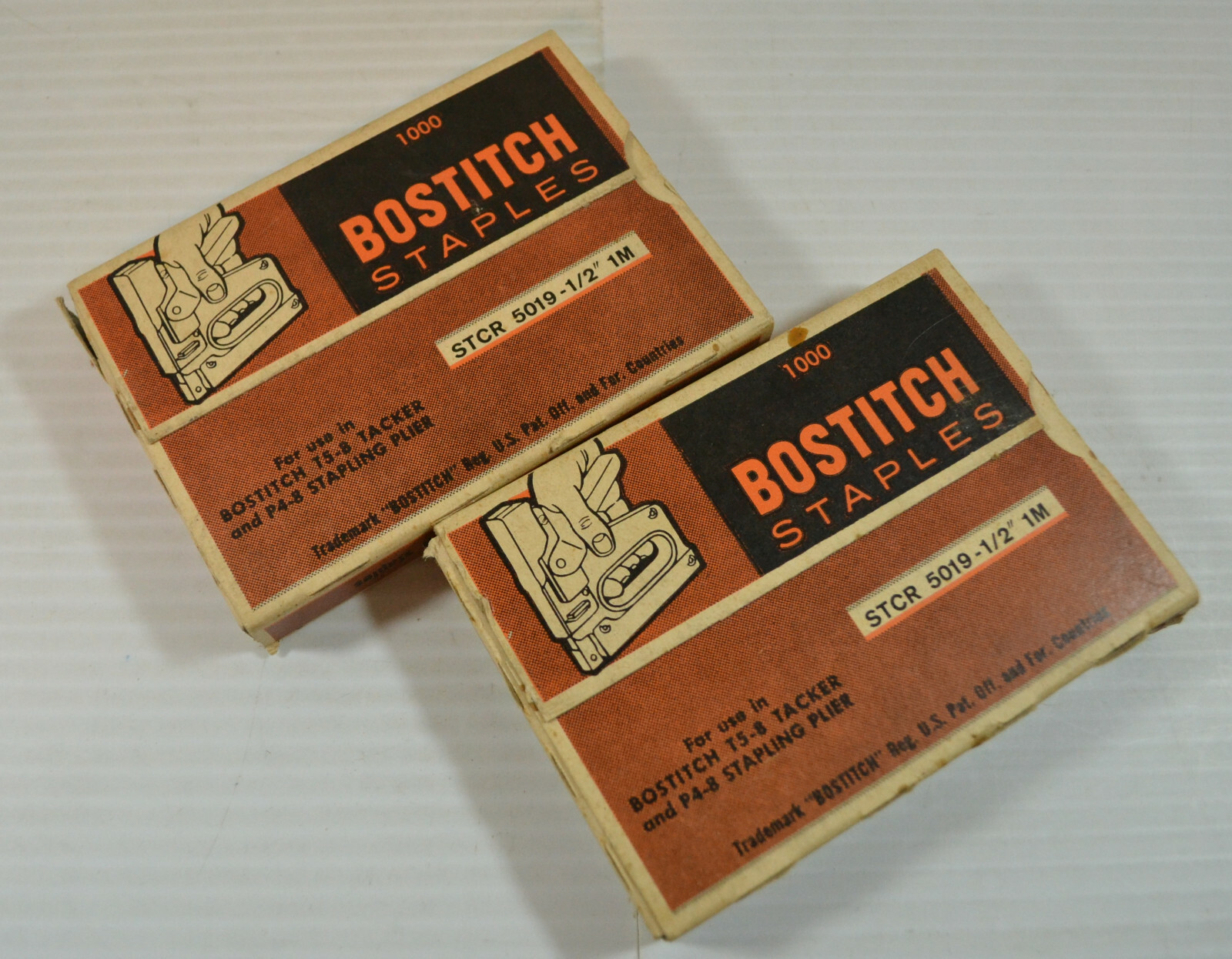 Lot of 2 Box Vintage Bostitch STCR 5019 1/2" Staples for T5-8 Tacker P4 ...