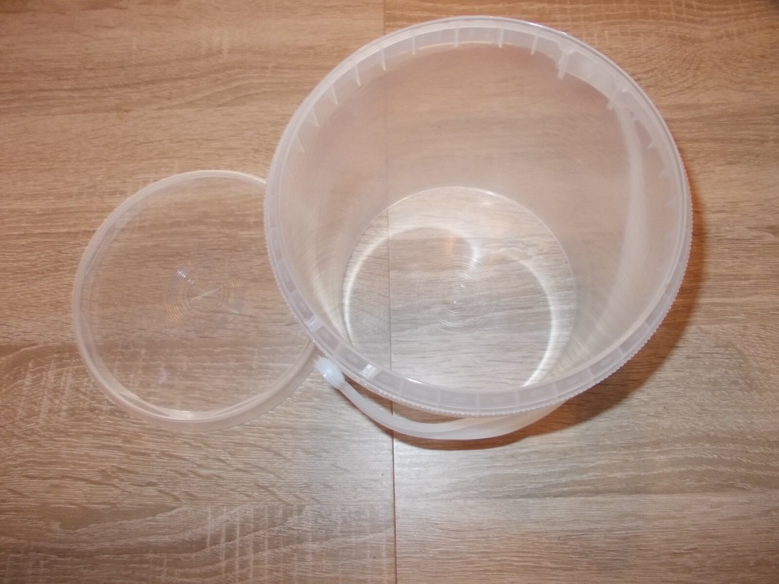 10 x Saier Eimer 2,5l Kunststoffeimer Deckel Plastik klar transparent ...
