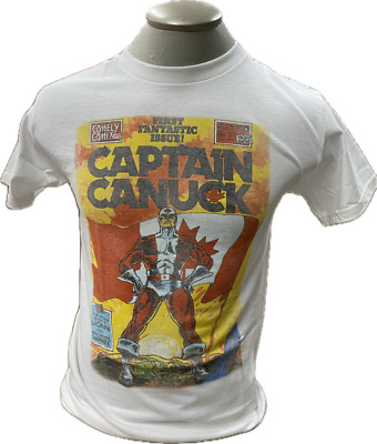 T-Shirt CAPTAIN CANUCK Super Hero Mens Small **Brand New** | eBay