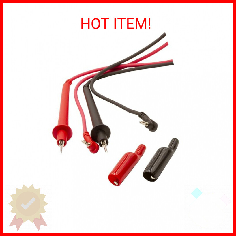 Triplett 42" Test Leads with Mini-Banana Jacks and Insulated Screw-On ...