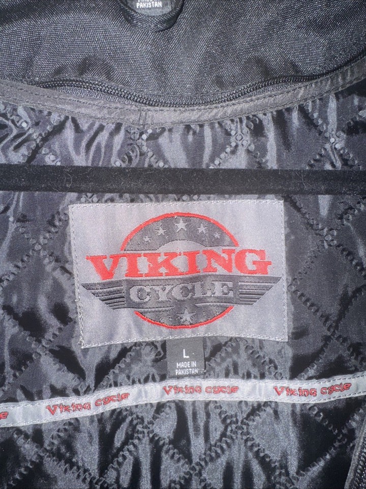 Viking Cycle Armored Lightweight Motorcycle Jacket Mens Size L | eBay
