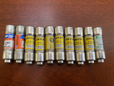 (PACK OF 10) ATQR2 AMP-TRAP TIME DELAY FUSE 2A 600V AC LP-CC-2 CCMR 2 ...