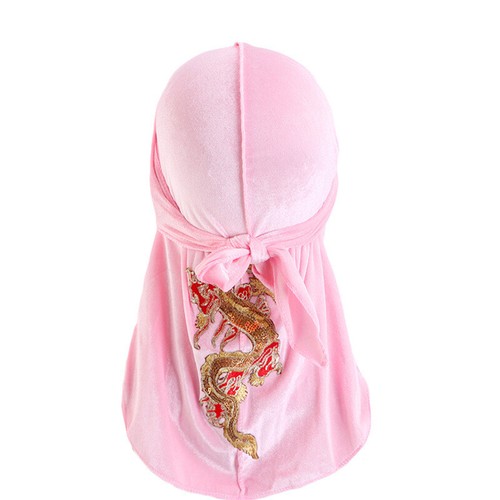 Unisex Men Velvet Long Tail Durag Doo Rag Bonnet Hijab Pirate Cap ...