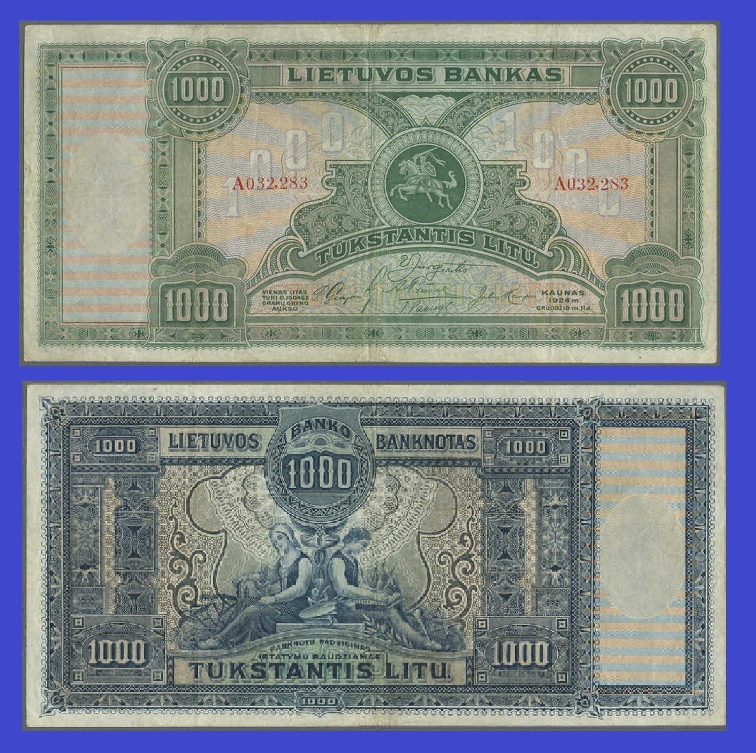 lithuania 1000 litas 1924 / - Copy | eBay