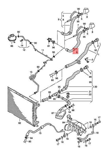 Genuine VW AUDI Tiguan Q3 591 592 5N1 5N2 8UB 8UG Coolant Hose ...