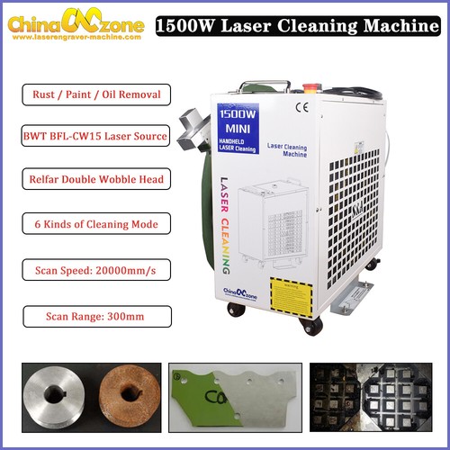 1500W Handheld Fiber Laser Cleaning Machine Rust Oil Paint Removal ...
