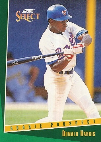 #341 TEXAS RANGERS # DONALD HARRIS # ROOKIE BASEBALL CARD SCORE SELECT ...