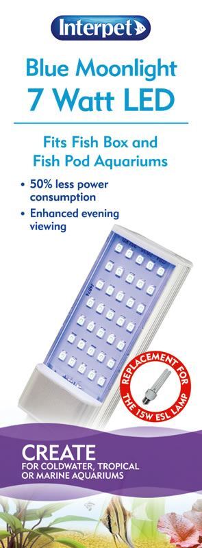 Interpet Fish Pod & Moon Tank 7w LED Aquarium Light Bulb White Or ...