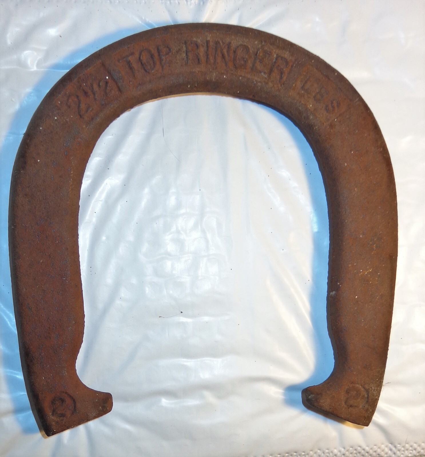 One Old Vintage Heavy 2-1/2 POUNDS Metal TOP RINGER HORSESHOE #2 | eBay