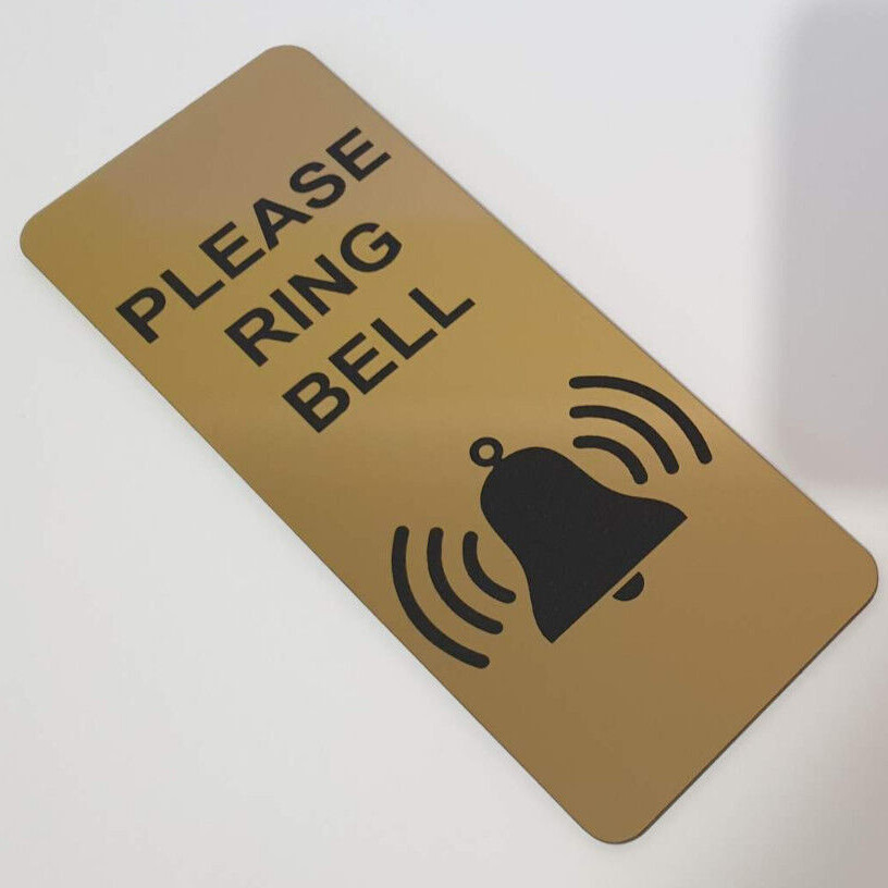 Please Ring Bell Sign Plaque Door Doorbell Ding Dong Buzzer Chime | eBay