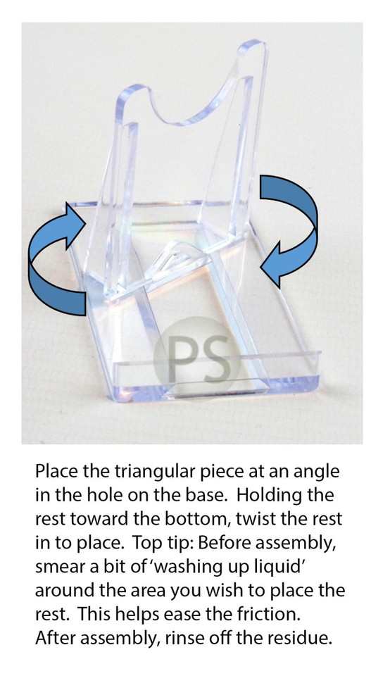 Large Adjustable Stand :Clear Plastic Plate & Bowl Twist Display Stand ...