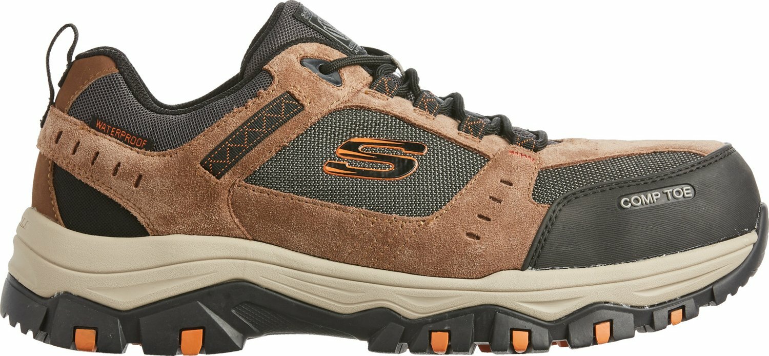Skechers Work Mens Shoes Greetah Composite Toe Waterproof EH Leather ...