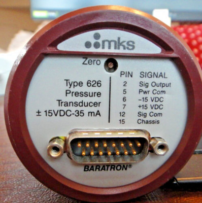 MKS BARATRON TYPE 626 CAPACITANCE PRESSUSRE TRANSDUCERS 1000 Torr | eBay