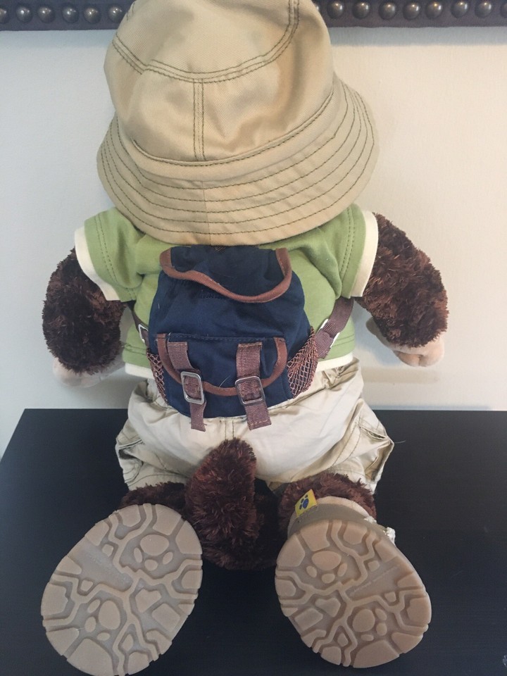 Build A Bear Monkey Think Green Outfit Backpack Walkman Shoes Hat | eBay