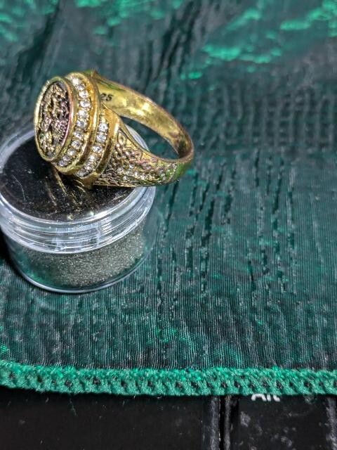 Elvis Presley Tcb Ring Double Headed Eagle Rings Mens 18k Gold Imperial ...