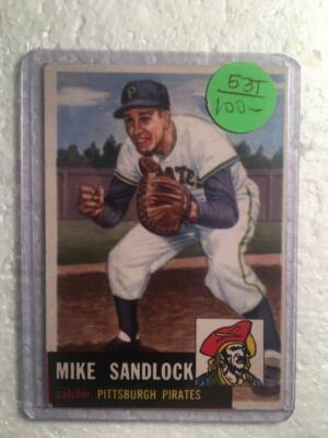 1953 Topps MIke Sandlock Pittsburgh Pirates Card #247 | eBay