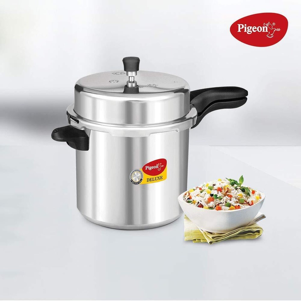Aluminum Outer Lid Pressure Cooker, 10 Liters, 10 Liter Cooker for ...