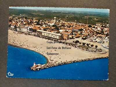 VALRAS PLAGE VUE AERIENNE PLAGE PORT 1960 carte postale | eBay