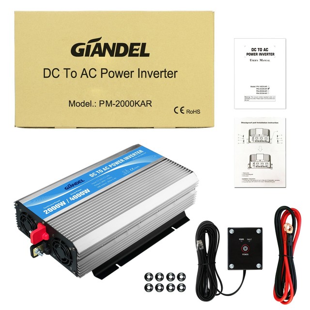Giandel 2000w/4000w Power Inverter Dc12v to Ac240v Converter With USB ...