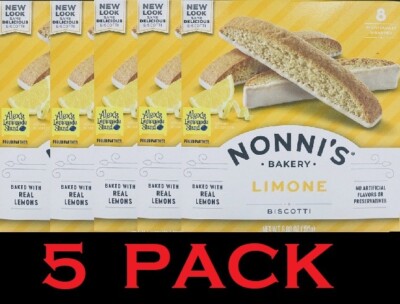 5x Nonni's Bakery LIMONE Biscotti Nonnis Baked With Real Lemons 6.88 oz ...