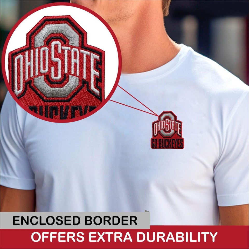 Pack Of 2 Ohio State University & Ohio State Buckeyes Iron On Patch ...