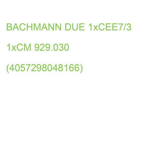 BACHMANN DUE 1xCEE7/3 1xCM 929.030 (4057298048166) | eBay.de