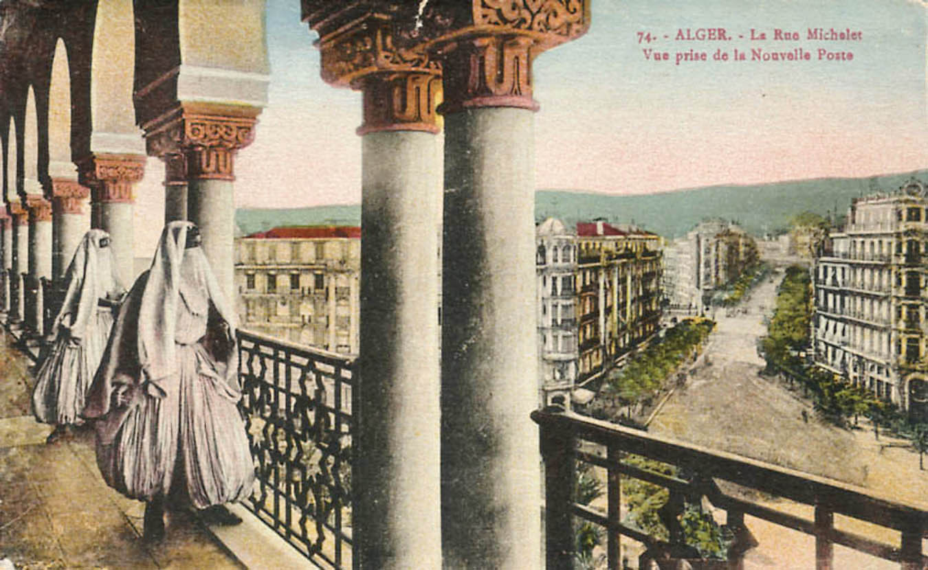 Alger la Rue Michelet View of New Post Postcard Algeria 1925 Buildings ...