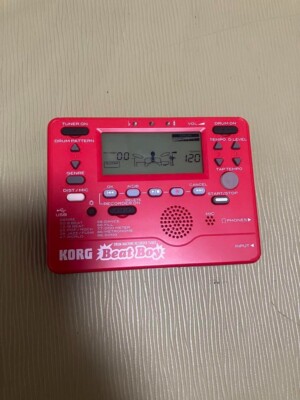 KORG BEAT BOY Drum Machine Recorder Tuner Samplers Red Recode Tuner ...