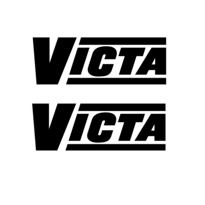 2 x Victa lawn mower sticker decals computer cut vinyl sticker 130mm ...