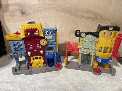 FISHER PRICE IMAGINEXT Rescue City Center Hospital Fire Police Station ...