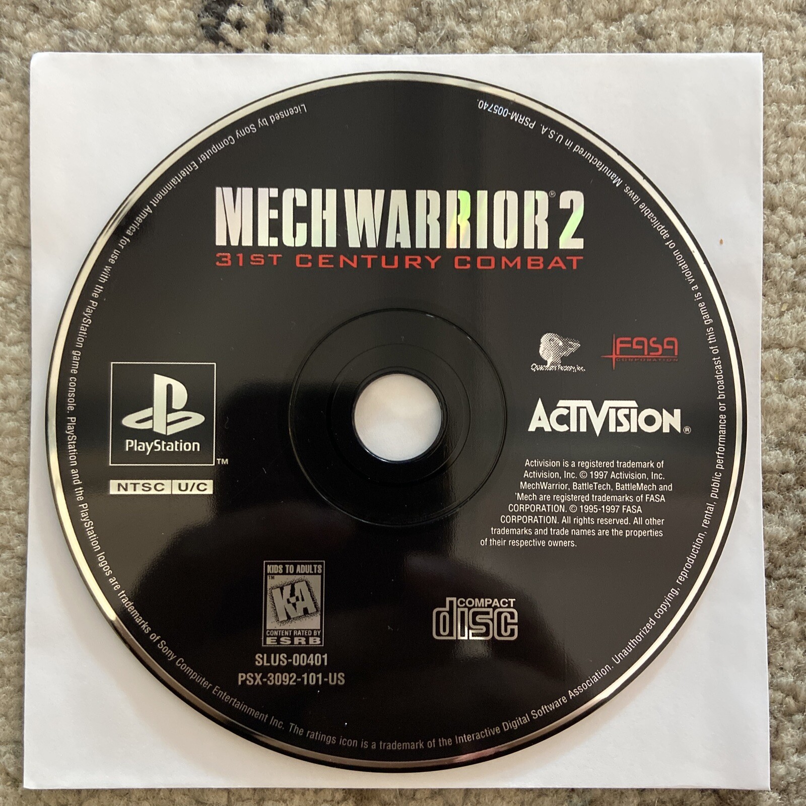 🔥 MechWarrior 2 (PlayStation 1 PS1, 1996) Mint Disc Only! See ...