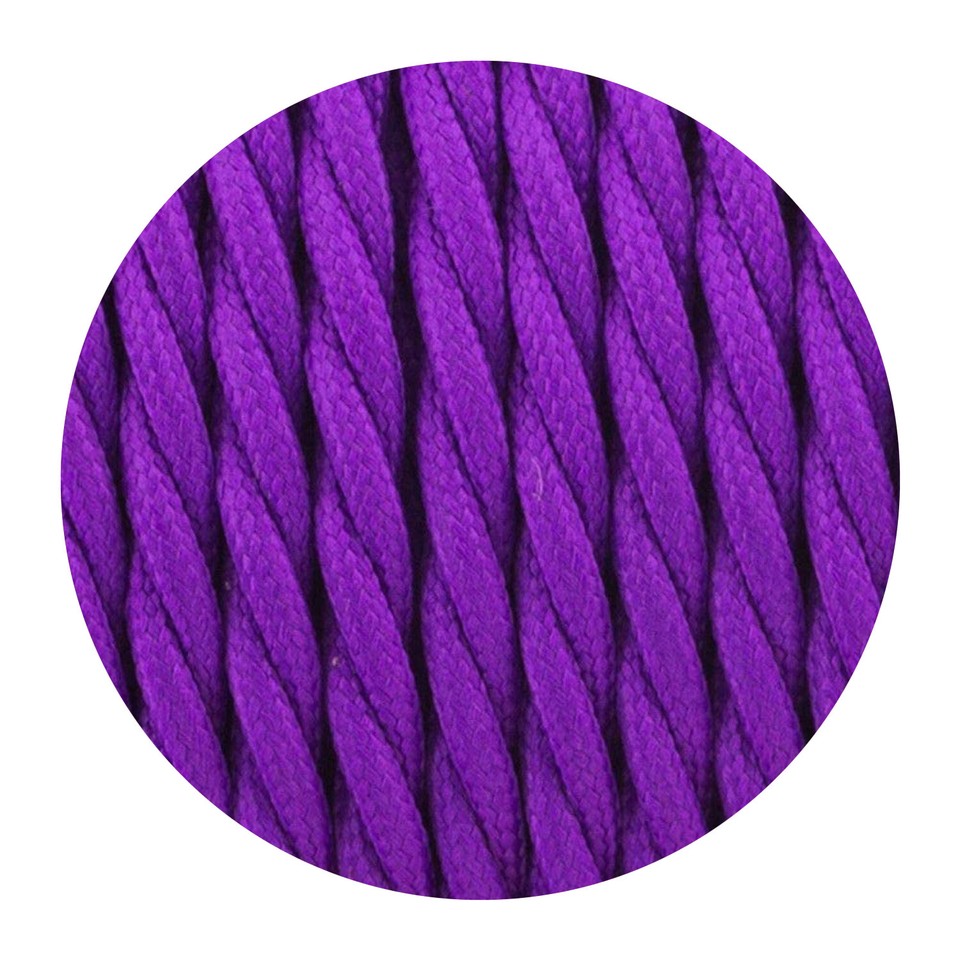 2/3 Core Twisted Braided Fabric Cables Vintage Style Coloured Wire Lamp ...