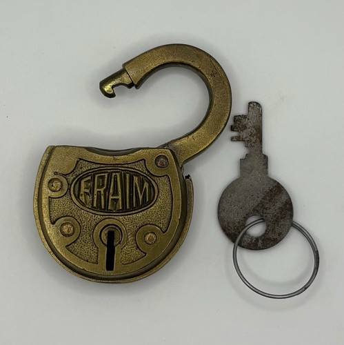 Vintage Fraim Brass Lock with Key (L48) | eBay