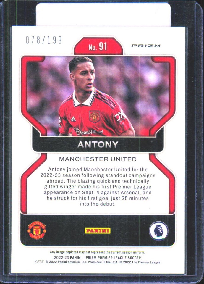 2022-23 Panini Prizm Antony /199 Base Prizms Pink #91 | eBay