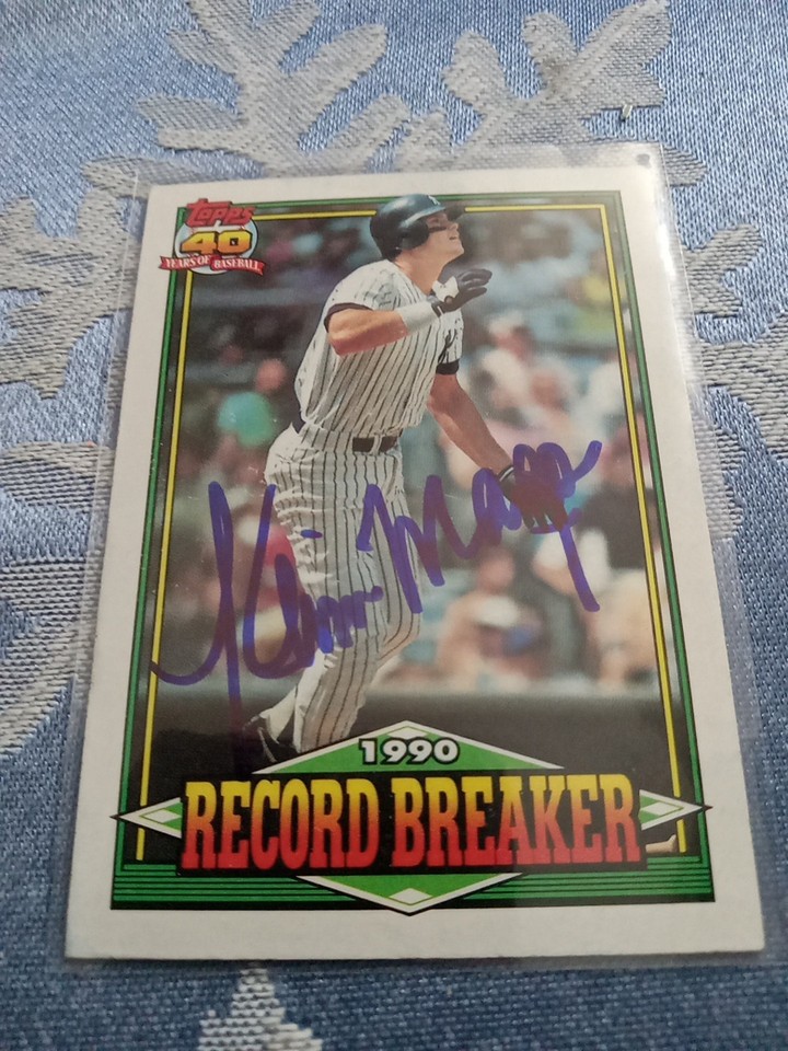 Kevin Maas Autograph Card Record Breaker | eBay
