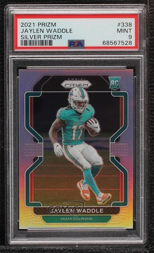 2021 Panini Prizm Rookie Silver Prizm Jaylen Waddle #338 PSA 9 MINT ...