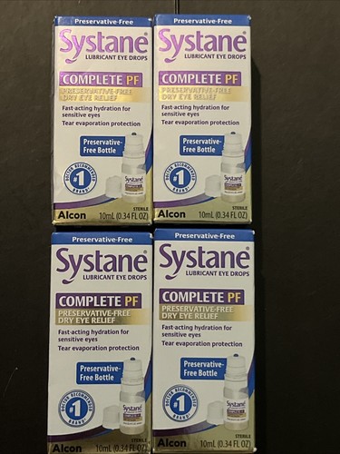 SYSTANE COMPLETE PF Preservative Free Lubricant Dry Eye Relief 4 Boxes ...