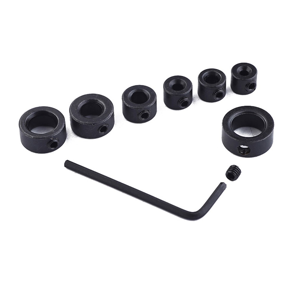 Long lasting 7Pcs Drill Bit Depth Stop Collar Set 312mm High carbon ...