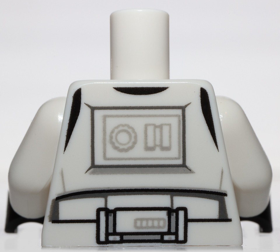 Lego Star Wars White Torso Armor Stormtrooper Armor Pattern no Shoulder ...