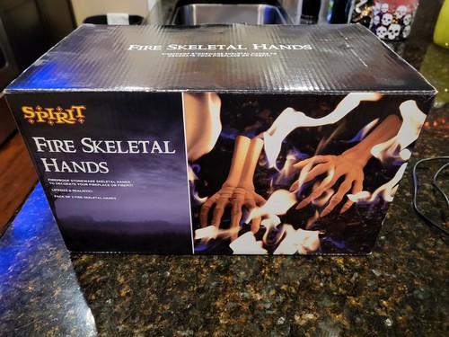 NEW VERY RARE Spirit Halloween Fire Proof Stoneware Skeleton Hands ...