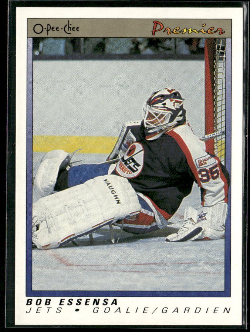 1990-91 O-Pee-Chee Premier #29 Bob Essensa Winnipeg Jets Rookie Hockey ...