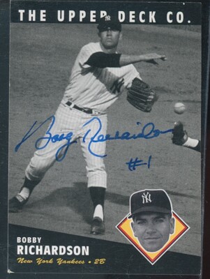 1994 UD Cooperstown Collection Bobby Richardson Card #131 Autographed ...