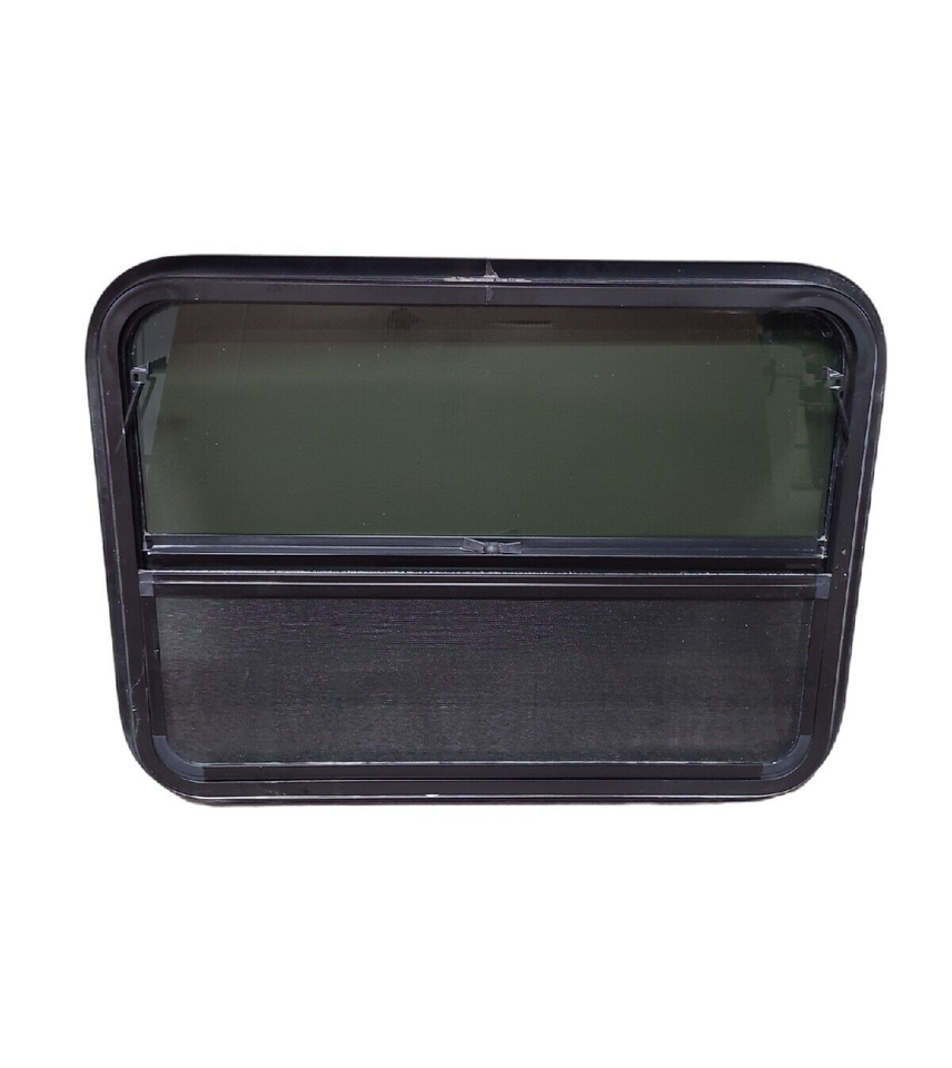 30" x 22" Vertical RV Camper Window Includes Screen & Trim Ring for 2 ...