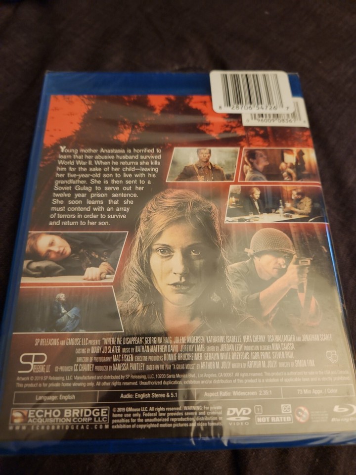 Where We Disappear, Blu-Ray DVD Combo, jolene andersen, katherine ...