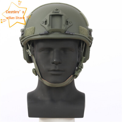 BALLISTIC IIIA Level 3 Green FAST UHMWPE Bulletproof Tactical Helmet ...